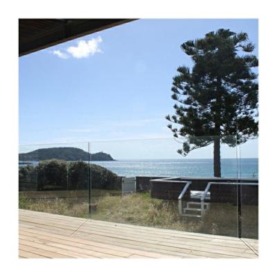 Cina EN12543 18mm aluminium shoe base steel handrail with glass in vendita