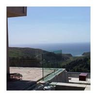 China AS stainless u channel laminated glass railing for sale
