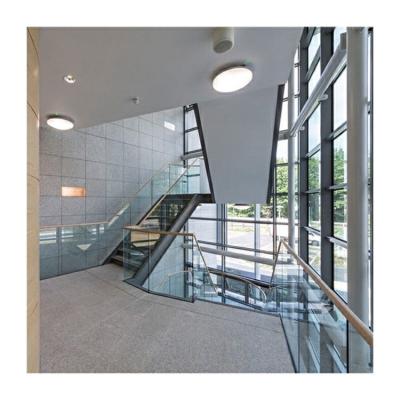 Cina Aluminium double shoe base glass stair railing systems covered patio with privacy wall in vendita