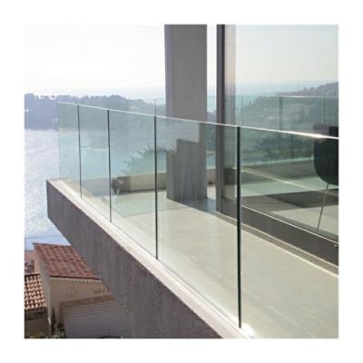 China Brushed stainless steel u channel steel and glass railing fencing for balcony à venda