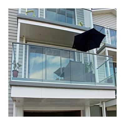 China Brushed stainless steel u base diy glass balustrade frameless balcony railings à venda