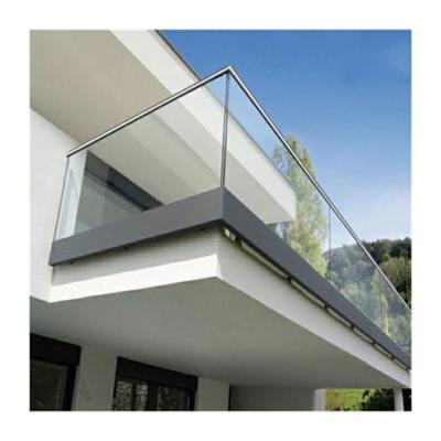 China Aluminium u base for glass banisters for stairs price balcony glass railing price à venda