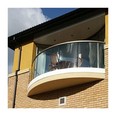 Cina U channel glass railing glass balustrade railing balcony handrail in vendita