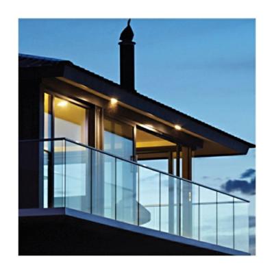 Cina U channel glass railing glass balustrade railing balcony handrail in vendita