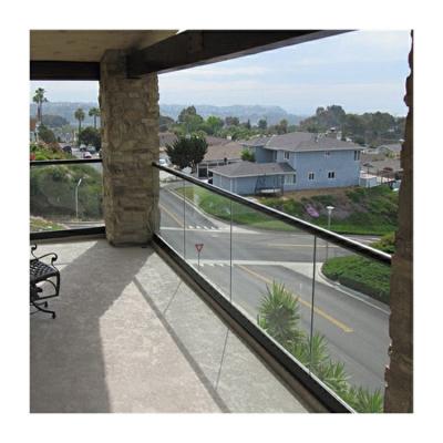 China Aluminium u channel for 10mm glass frameless glass balustrade nz frameless glass balcony à venda
