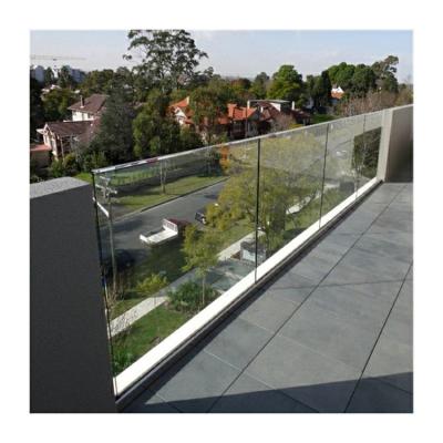 China Aluminium double u channel glass clamps for 15mm glass balcony banister à venda