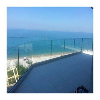 Китай Aluminium u base price frameless glass balcony systems terrace baluster продается