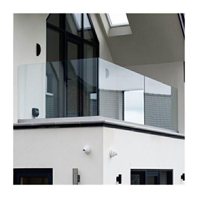 China Aluminium u base for 6mm glass decking balustrade glass panels balcony bannister Te koop