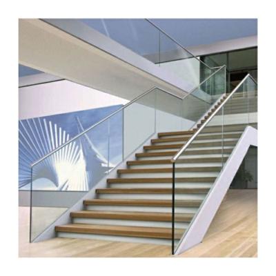 China Base shoe glass railing systems 12mm toughened glass balustrade white stair railing outdoor Te koop