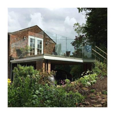 China U base for vinyl fence glass balustrade handrail terrace clear railing Te koop