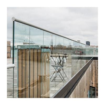China U channel support glass balustrade mounting brackets roof safety guard rails Te koop