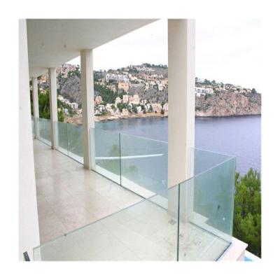 China Aluminum shoe base for glass handrails for decks glass terrace railing à venda