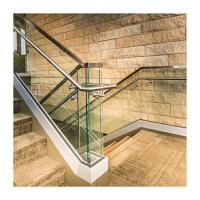 China Shoe base railing frameless glass railing thickness composite stair railing for sale