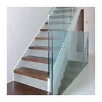 China Shoe base railing frameless glass railing thickness composite stair railing for sale