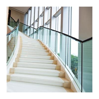 China Aluminium glazing channel frameless glass railing posts simple outdoor stair railing à venda
