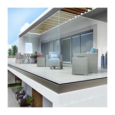 China Aluminium double u base side mounted glass balustrade terrace guardrail à venda