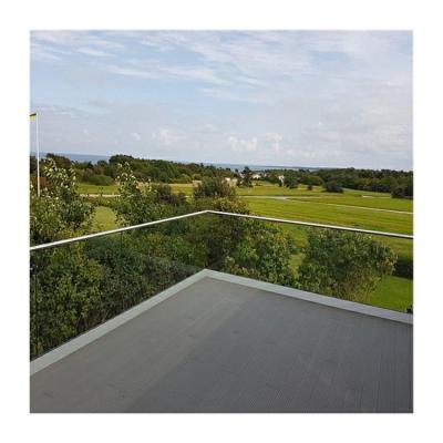 Cina U base glass railing external glass balustrade prices roof safety handrails in vendita
