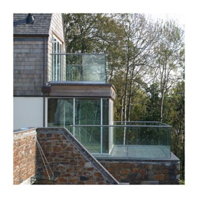 China U channel glass railing glass balcony railing porch railing near me Te koop