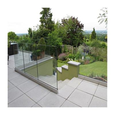 China U channel glass railing glass balcony railing porch railing near me Te koop