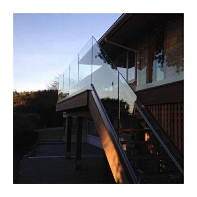 China U channel external glass balustrade porch railing zu verkaufen