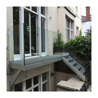 China U channel external glass balustrade porch railing zu verkaufen
