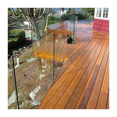 中国 Aluminum u base glass railing external frameless glass balustrade aluminium railings for roof terrace 販売のため