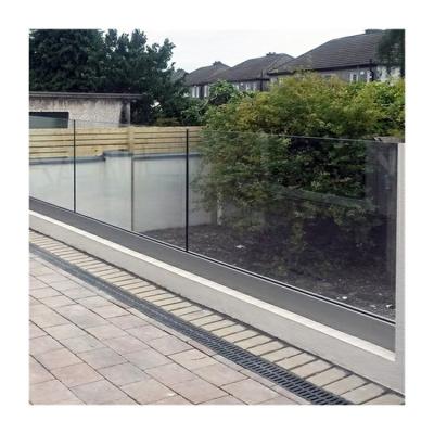 China U base for fence frameless glass clamp railing system stainless railings for terrace à venda