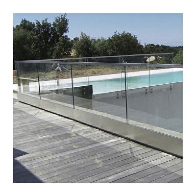 China U base for fence frameless glass clamp railing system stainless railings for terrace à venda