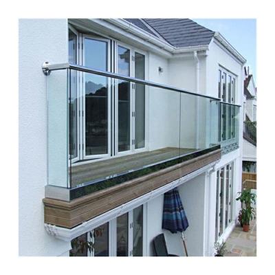 China DIY Modern Railing Aluminium U Channel Tempered Glass Railing Glass Handrail for Balcony/ Deck Te koop