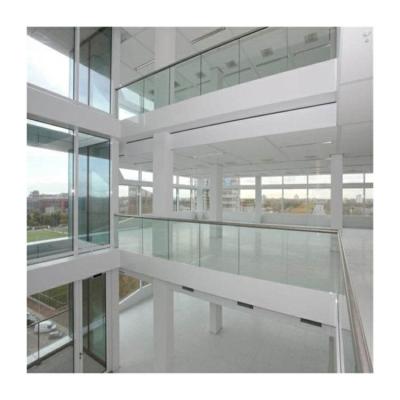 China Safety power coated aluminum glass railing for deck staircase Te koop