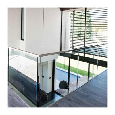 Cina Modern design outdoor U channel glass railings/ invisible channel railing in vendita