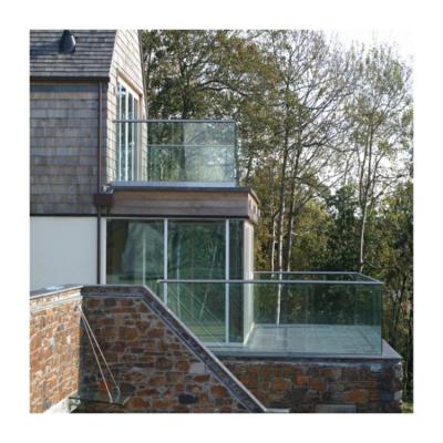 Cina Grade 6063-T5 Aluminium profile base shoe U channel frameless glass railing for balcony use in vendita