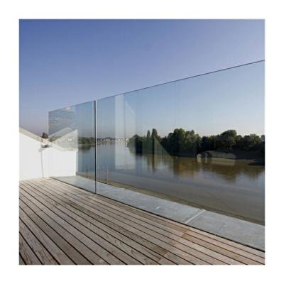 Cina Grade 6063-T5 Aluminium profile base shoe U channel frameless glass railing for balcony use in vendita