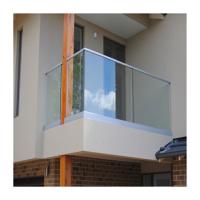 China Small area aluminium profile for glass railing with base cladding for sale