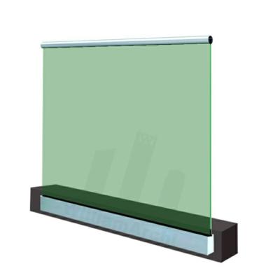China 10mm U Channel Balustrade Modern Clear Glass Balcony Fence Customized Te koop