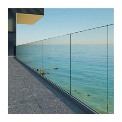 China 10mm U Channel Balustrade Modern Clear Glass Balcony Fence Customized Te koop