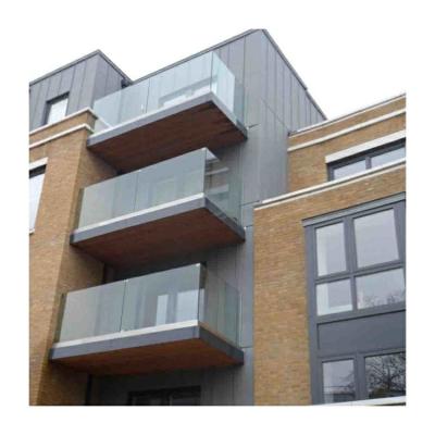 Cina Flooring Mounted Channel Glass Balustrade With Anodized Aluminum U Channel in vendita