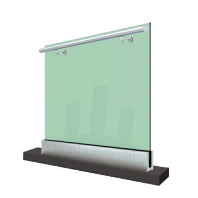 Cina Home U Channel Glass Railing Aluminium Glazing Stainless Steel Cover Balustrade Kit in vendita