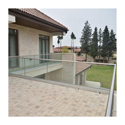 Cina Home U Channel Glass Railing Aluminium Glazing Stainless Steel Cover Balustrade Kit in vendita