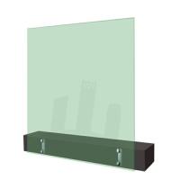 China Stainless steel patch fitting glass railing for sale
