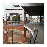 China Stainless steel patch fitting glass railing for sale