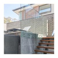 China Stainless steel patch fitting glass railing for sale