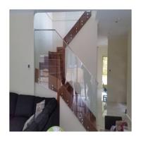 China Stainless steel patch fitting glass railing for sale