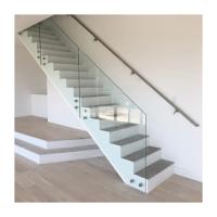 China Handrail Wall Mounted Glass Railing With Balustrade Wall Support Bracket for sale