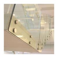 China Adjustable Frameless Glass Railing Balcony Standoff Balustrade Wall Mounted for sale