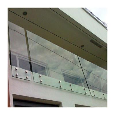 Cina Outdoor Balcony Standoff Glass Railing Stainless Steel 304 Hardware Balustrade in vendita