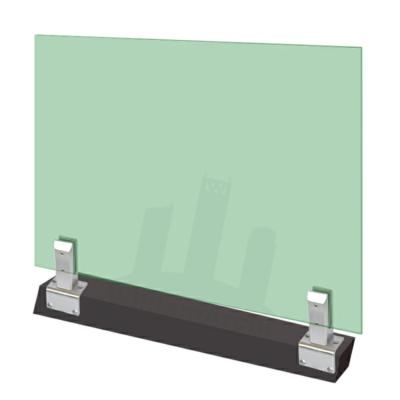 Cina Frameless glass balustrade mounting brackets cost per metre spigots railing in vendita