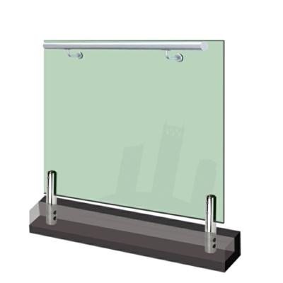 Cina modern led light deck railing designs system of spigot glass railings clear glass balustrade led in vendita