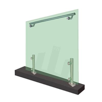 Cina Modern balustrade design of spigot glass balcony railing system in vendita