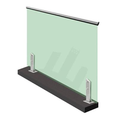 Cina Factory Supply Frameless 316 Stainless Steel Adjustable Spigot Glass Railing with led Light in vendita